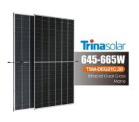 China Monocrystalline Silicon Cells Trina TSM-DEG21C.20 Bifacial PV Panel with AR Coated Glass for sale