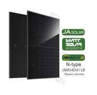 China JA Solar 430W-455W Full Black N-type Bifacial Double Glass Mono Module JAM54D41LB for sale