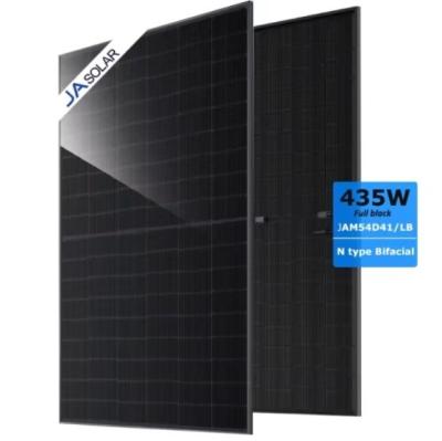 China Full Black Double Glass Bifacial Photovoltaic Modules N Type JAM54D41 JA Solar Panel for sale