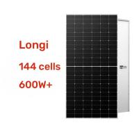 China Single Glass Longi Hi-MO 6 Max Solar Monocrystalline Module 605w 610w 615w 144 Cells for sale