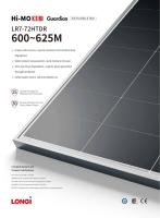China Longi Monocrystalline Half Cell PV Module 600W-625W Bifacial Double Glass Solar Panels for sale