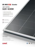 China 620W-630W Longi Hi-MOX6 LR7 72HTH N-Type Monocrystalline Half-Cell Solar Panels for Market for sale