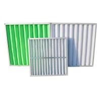 China Non Woven Synthetic Fiber G4  Washable Air Filter Pleated Panels for sale