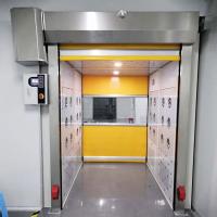 China Full Automatic Cleanroom Cargo Air Shower Tunnel Rolling Shutter Door for sale