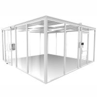 China OR Spray Coated Steel Portable Class 100 Cleanroom Booth Laminar Flow for sale