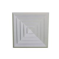 China 1 2 3 Way RAL Color Beveled Edge Square Ceiling Diffuser With Removable Core for sale