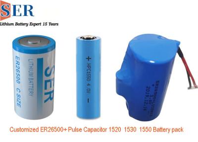 China ER26500 HPC1550 LiSOCL2 Hybrid Pulse Capacitor Battery Pack 3.6V 8500mAh for IoT Devices for sale