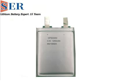 China CP303450 Ultra Thin 3V Li-MnO2 Battery 1250mAh 3.0×40×50mm Prismatic Lithium Manganese Power Cell for sale