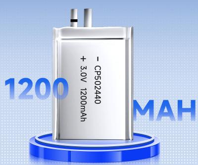 China Custom CP502440 3.0V 1200mAh Ultra Thin Li-MnO2 Pouch Cell Battery for RFID GPS for sale