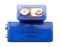 China 1200mAh 9V Primary Lithium Manganese Dioxide Battery - 14×50mm Dimensions for Security & Medical Devices for sale