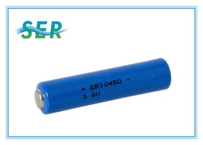 China Non Rechargeable 3.6V Li SOCL2 Battery AAA Size ER10450 600mAh for Utility Meter GPS Alarm for sale