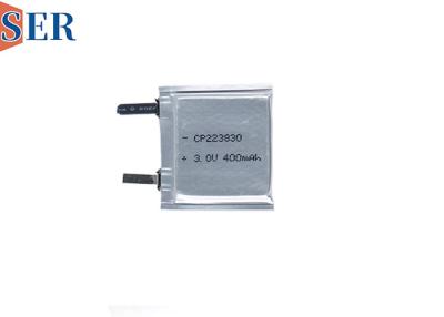 China Custom Non-rechargeable LiMnO2 Pouch Cell Battery CP223830 3.0V 400mAh for Wearable Devices for sale