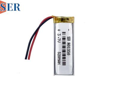 China Custom 801350 500mAh 3.7V Li-Polymer Pouch Cell Battery with PCB Protection for sale