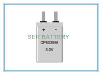 China CP603956 LiMNO2 Ultra Thin Battery 3200mAh 3.0V for Smart Cards and IoT Devices for sale