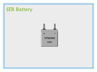 China CP502525 3.0V 550mAh Flexible Thin Lithium Battery for RFID, Smart Tags and Electronic Toys for sale