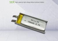 China 3.7V 110mAh Lithium Polymer Battery 401230 4.0x12x30mm for Bluetooth Headsets for sale