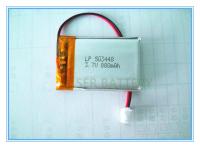 China Customized 3.7V Li-Po 503448 Rechargeable Battery - 850mAh Capacity 5.0×34×48mm Dimensions for GPS Devices for sale