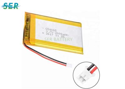 China Li - Po 3.7 Rechargeable Lithium Battery 654065 for sale