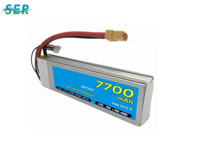 China 35C 11.1V 7700mAh LiPo RC Battery Pack for Drones and Cars with 25C Max Discharge for sale