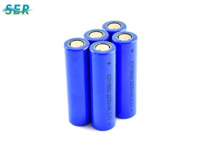 China ICR18650 3.7V 2200mAh Lithium Ion Battery - 500-1000 Cycle Life, 45g Lightweight Design for sale