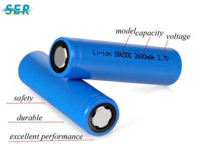 China 18650 Lithium Ion Battery 3.7V 2600mAh High Drain Rechargeable Cell for Lamps and Electronics for sale