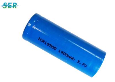 China 18500 Flat Top Lithium Ion Battery 3.7V 1400mAh Rechargeable High Power Cell for Electronics for sale