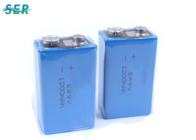 China ER9V 1200mAh 9V Lithium Thionyl Chloride Battery with 10.8V Output and -55°C to +85°C Operating Range for sale