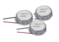 China 3.7V 55mAh 1254 Size LiPo Rechargeable Coin Cell Battery for TWS Headsets for sale