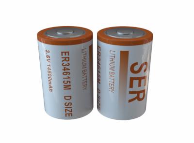 China ER34615M 3.6V D Size LiSOCL2 Battery - 14.5Ah High Drain Lithium Thionyl Chloride Cell with 10-Year Storage Life for sale