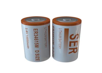 China ER34615M 3.6V D Size LiSOCL2 Battery 14.5Ah High Drain Lithium Thionyl Chloride for sale