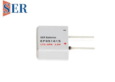 China 400mAh 3.6V EF651615 Prismatic LiSOCL2 Battery with 4 U Solder Pins for sale