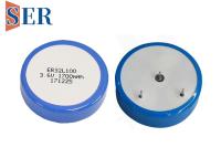 China ER32L100 3.6V 1700mAh High Temperature Lithium Thionyl Chloride Battery 1/6 D Wafer Type for sale