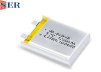 China OEM 3.7V 1200mAh Li-Ion Polymer Battery 803442 Lipo Cell for Custom Devices for sale