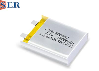 China OEM 3.7V 1200mAh Li-Ion Polymer Battery 803442 Lipo Cell for Custom Devices for sale