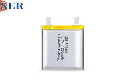 China OEM 3.7V Li Ion Polymer Battery 1200mAh Lipo Cell 803442 Customizable for sale