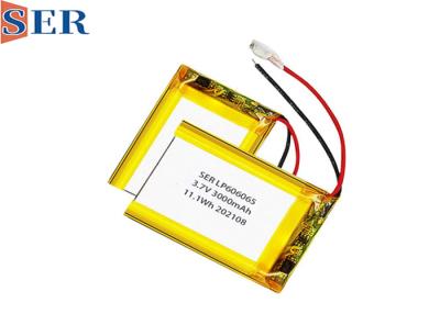 China Li-Ion 606065 Lithium Polymer Battery 3.7V 2500mAh Rechargeable Pouch Cell for sale