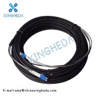 China Outdoor waterproof field optical cable single mode 4 core lc-lc 3m 10m 20m 50m branch tape armored optical fiber jumper for sale