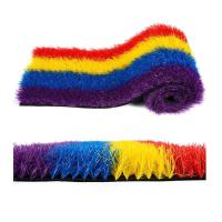 China Cheap Synthetic Grass Artificial Grass Turf Landscaping Rainbow Artificial Grass Sports Flooring For Garden for sale