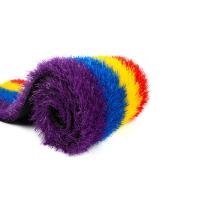 China Landscaping Synthetic Artificial Grass 20mm Rainbow Sports Flooring Turf for sale