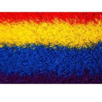 China 20mm Plastic Rainbow Artificial Grass Fire Resistant Playground Turf for sale