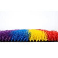 China Landscaping Rainbow Artificial Grass Synthetic Grass Turf For Playground for sale
