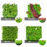China Manufacturers Direct Sale Artificial Wall Plants Panel Vertical Garden Green Artificial Leaves Hedge Plants On Wall for sale