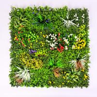 China Artificial Fake Greenery Wall Flower Panels Backdrop For Wedding for sale