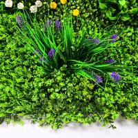 China Artificial Fake Greenery Wall Flower Panels Backdrop For Wedding for sale