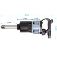 China Heavy Duty 1 Inch Drive Air Impact Gun More Powerful Portable Electric Impact Wrench for sale