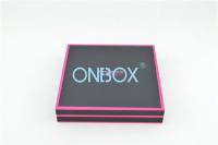 China Customizable Black Cardboard Jewelry Box 191x194x36mm with Velvet Insert for sale