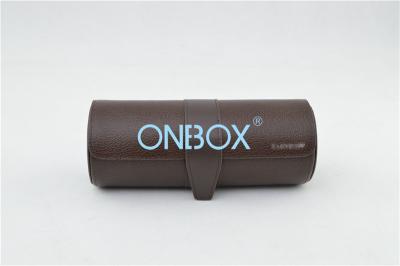 China Single Leather Watch Box Travel Case with Soft Pillow 80x200mm Customizable for sale