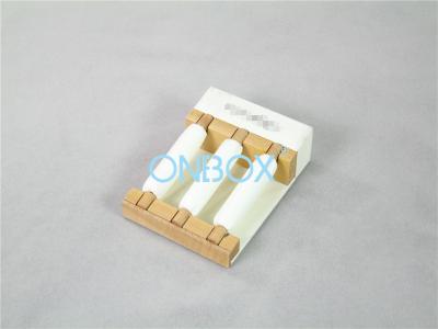 China Wooden Jewelry Display Stand with 3 Removable Ring Bolsters 100x137x40mm White for sale