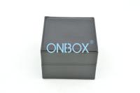 China Luxury PU Leather Single Watch Box 113x113x85mm Custom Logo Black Mens Watch Case for sale
