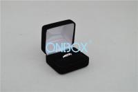 China Personalized Metal Single Finger Ring Box 60x50x35mm Black Velvet for sale